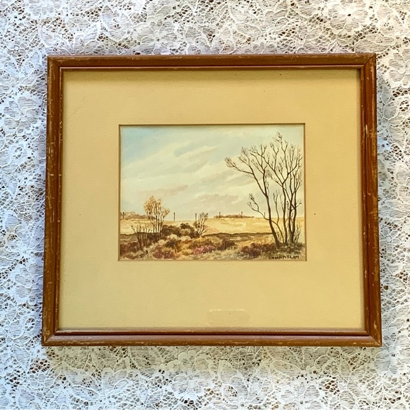 Vintage | Art | Vintage 95s Rnh Haslam Original Wood Framed Prairie ...